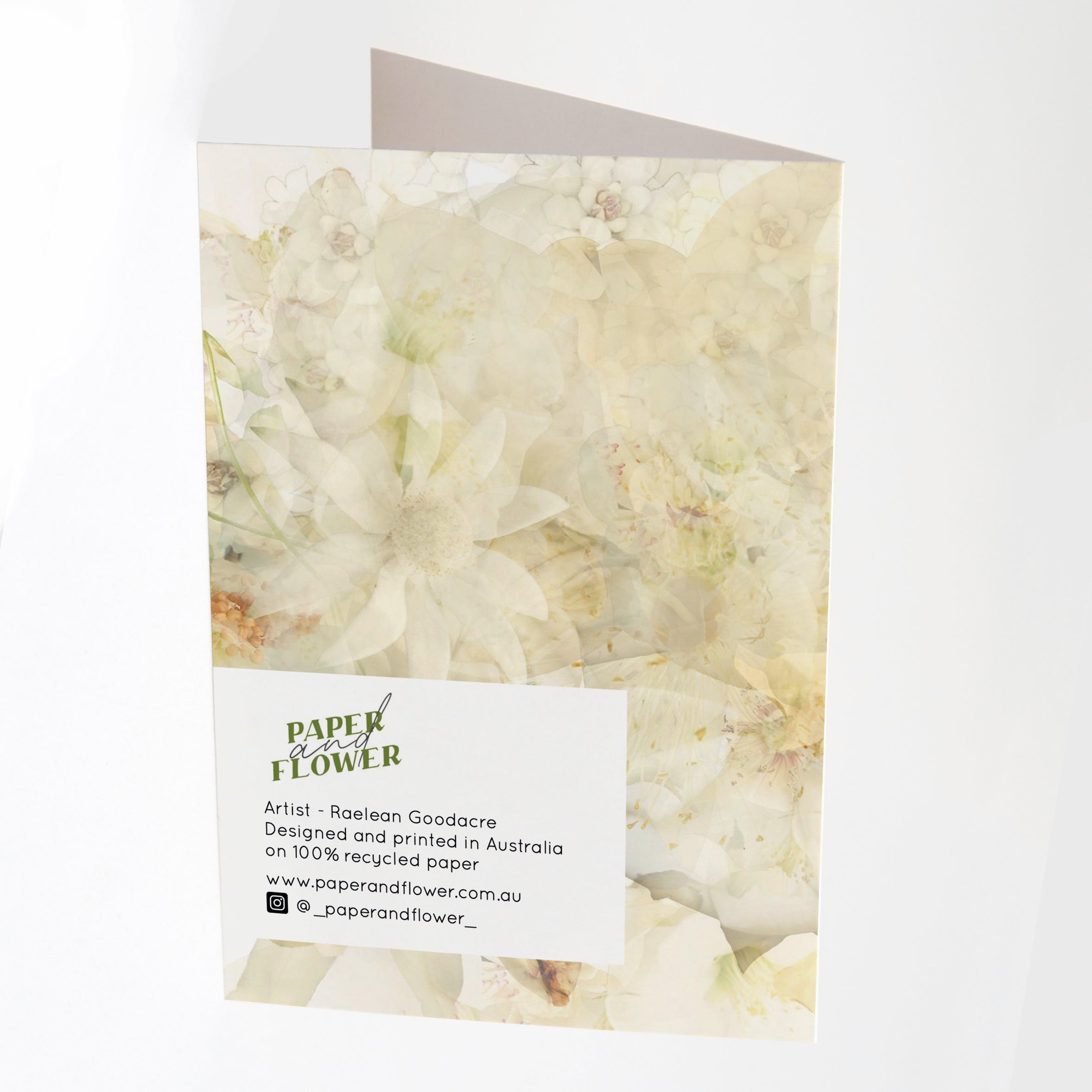 Freesia Garden Greeting Card – Paper and Flower